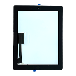 iPad 4 Black Touch Screen with Home Button and Tesa Adhesive (Premium)
