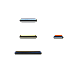 iPhone 11 Pro / iPhone 11 Pro Max Silver Button Set (Power/Switch/Volume)