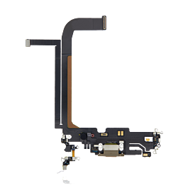 iPhone 13 Pro Max Charging Port Flex Cable Gold - (Premium)