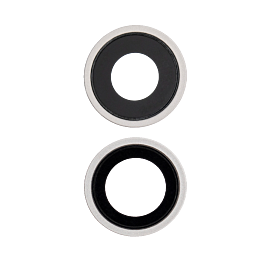 iPhone 12 / 12 Mini Rear Camera Lens and Bezel - White - Aftermarket Plus