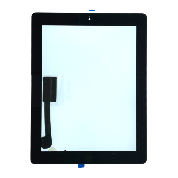 iPad 4 Black Touch Screen with Home Button and Tesa Adhesive (Premium)
