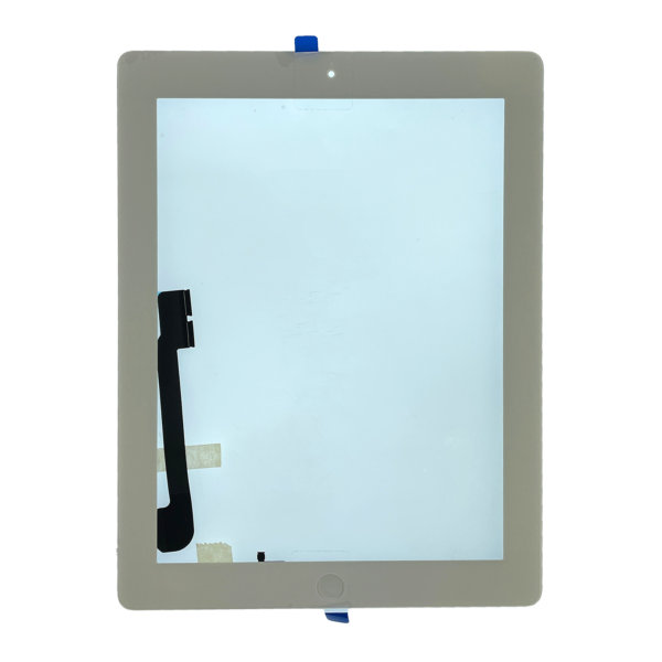 iPad 4 White Touch Screen with Home Button and Tesa Adhesive (Premium)