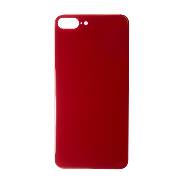 iPhone 8 Plus Red Rear Glass Back Cover Replacement (Big Hole, Generic)