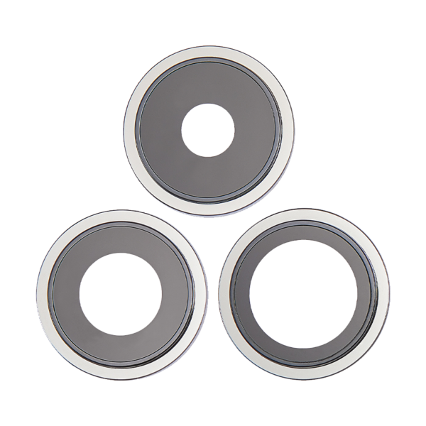 iPhone 14 Pro Max Rear Camera Lens with Bezel - Silver - Premium