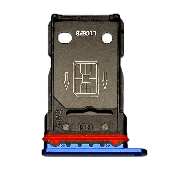 Dual Sim Card Tray Compatible For OnePlus 8 Pro (Blue)